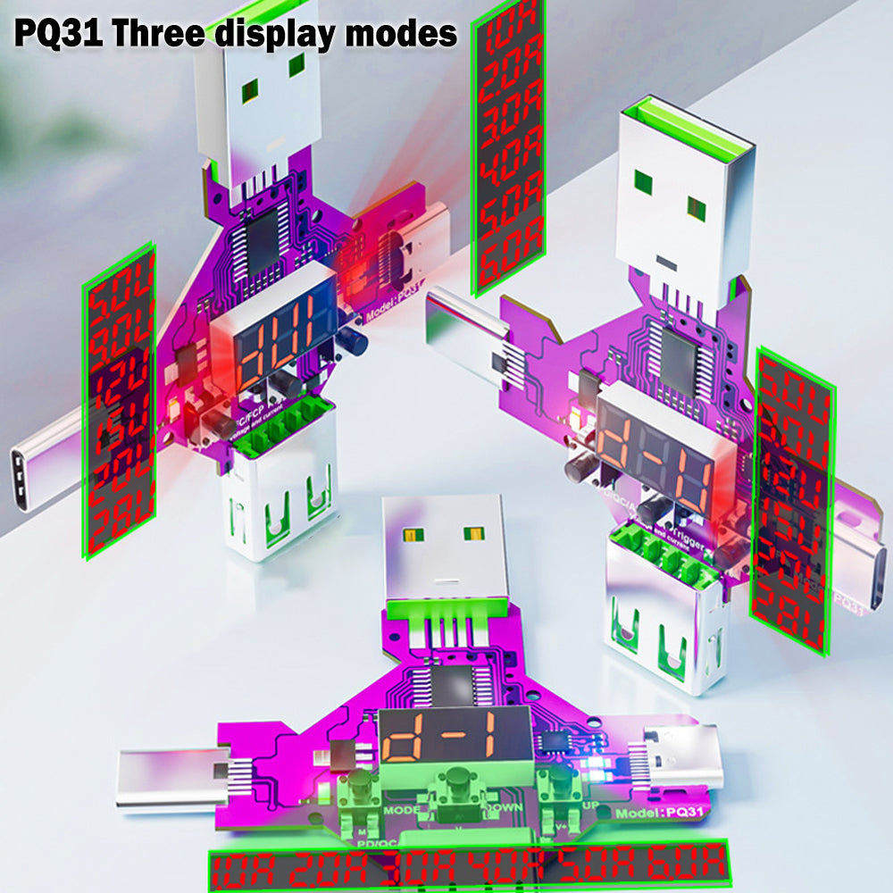 Treedix 電圧電流テスター マルチメーター PQ31 トリガー、デジタル電圧および電流メーター、PD/QC/AFC/FCP マルチプロ – Treedix Official