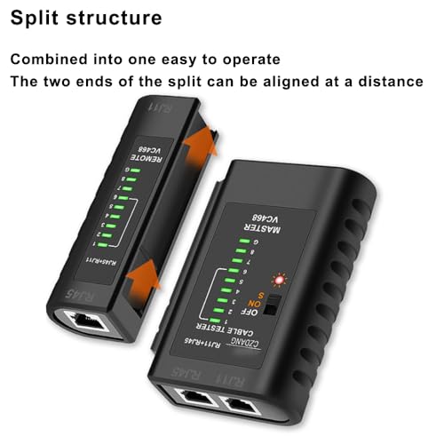 Treedix Network Cable Tester Ethernet Cable Tester Tool Continuity Tes ...
