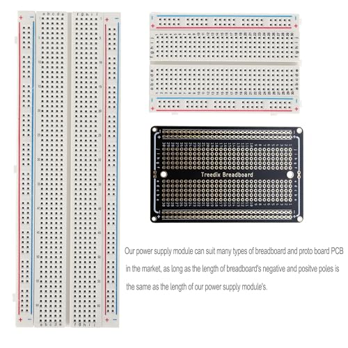 Treedix Breadboard Power Supply Module 3.3V 200mA 5V 2A Prototype Brea ...