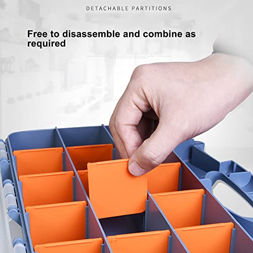 Treedix Double Sided Storage Organizer Carrying Case with 30 Compartme ...