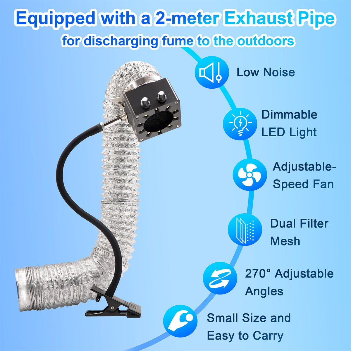 Treedix Solder Smoke Absorber Remover Solder Fume Extractor Adjustable ...